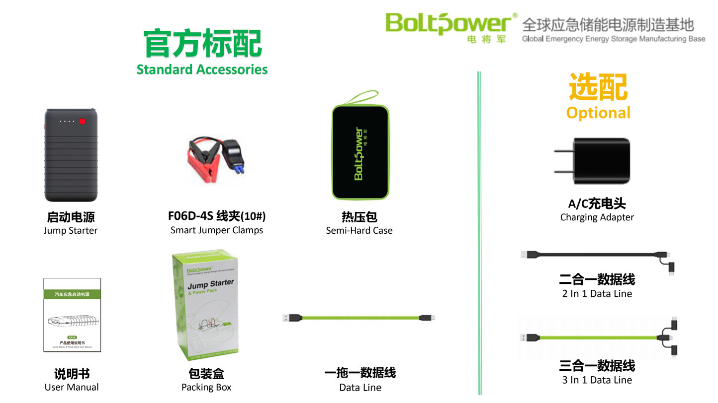 Boltpower电将军A11TCF汽车应急启动电源-广东电将军能源有限公司